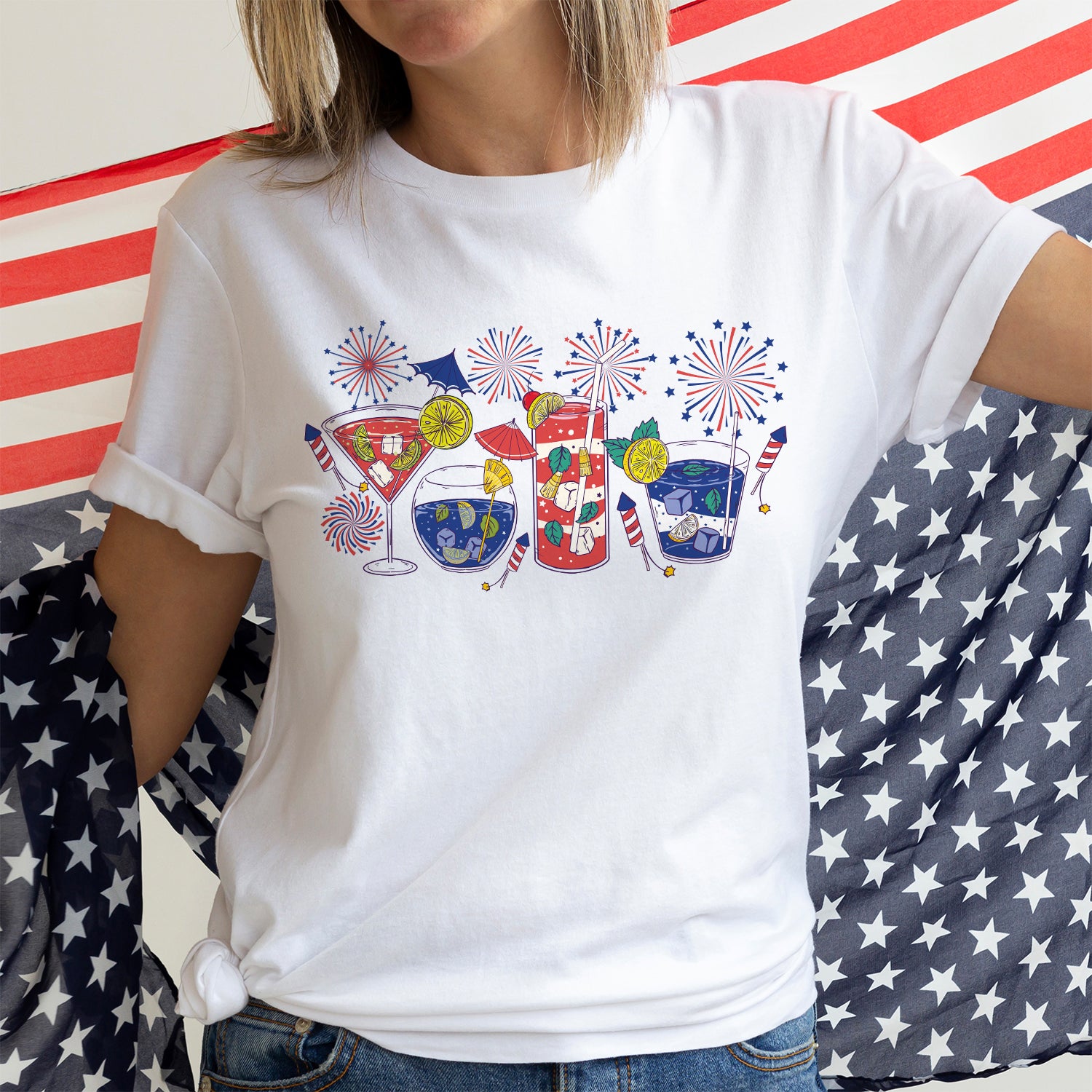 USA Theme Cocktails T-shirt – Veteran Project