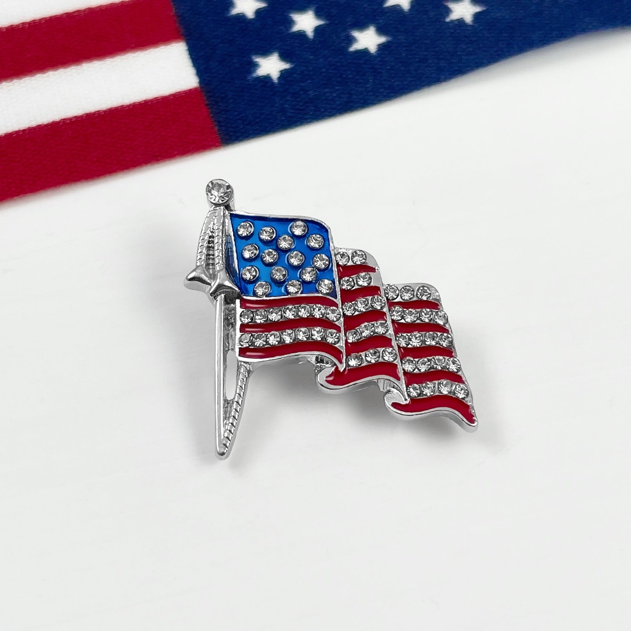 Sparkling American Flag Pin – Veteran Project
